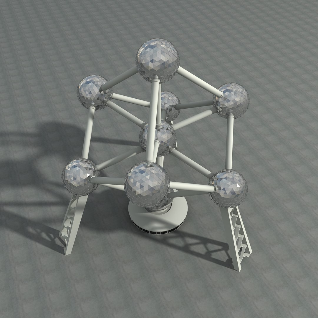 3d Atomium Building Landmark Model