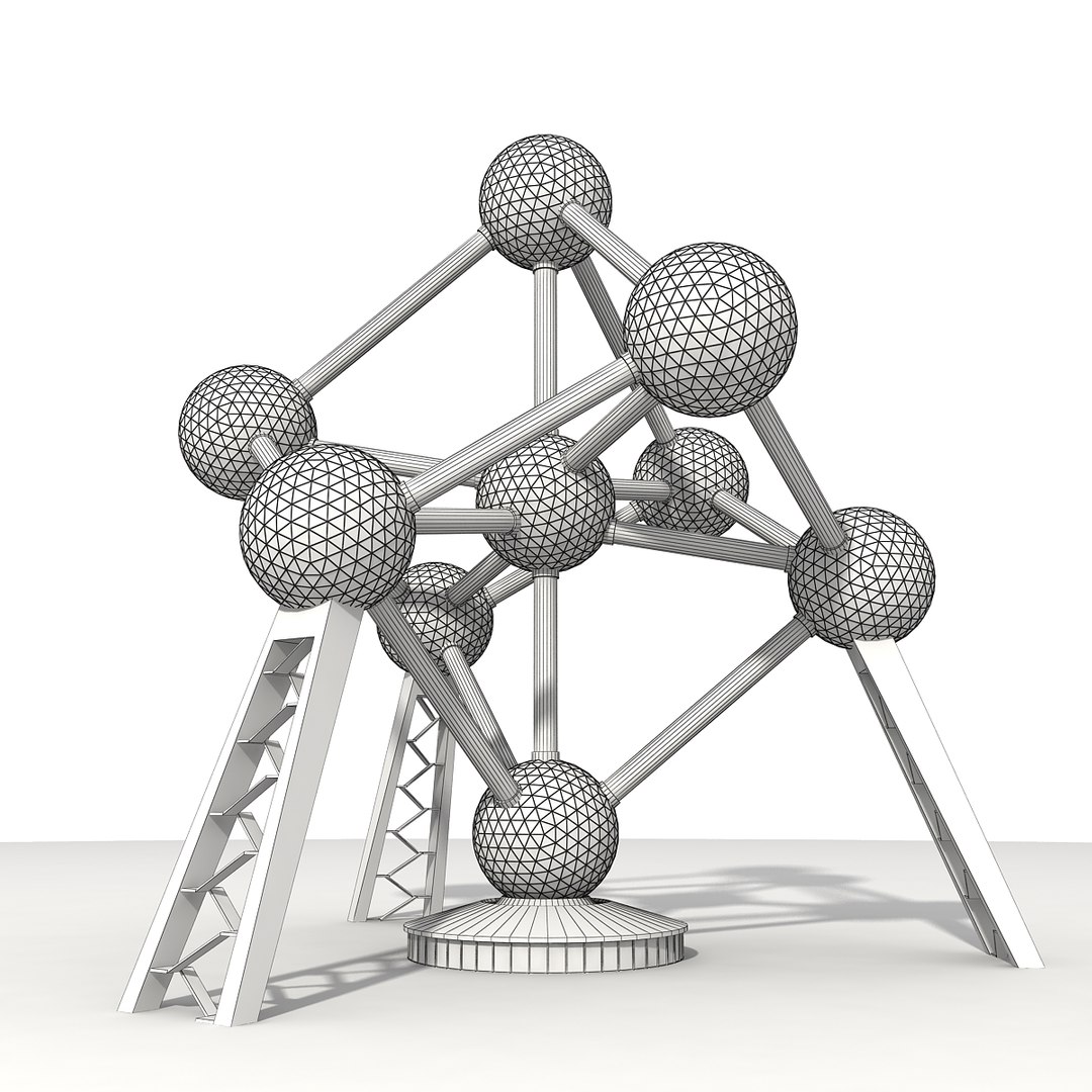 3d Atomium Building Landmark Model