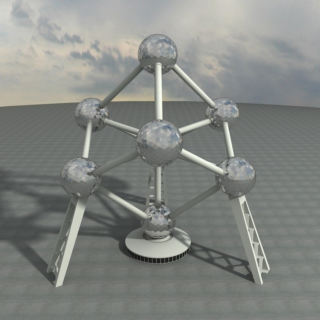 3d Atomium Building Landmark Model