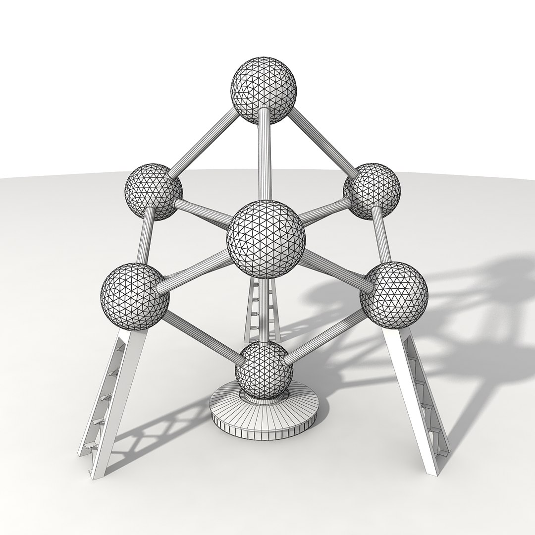 3d Atomium Building Landmark Model