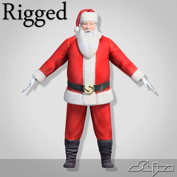 Rigged Santa Claus 3D Models for Download | TurboSquid