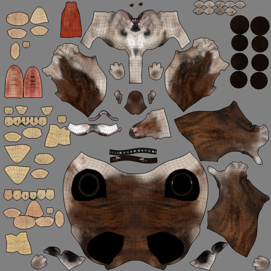 Bulldog Animal Collar 3d Model