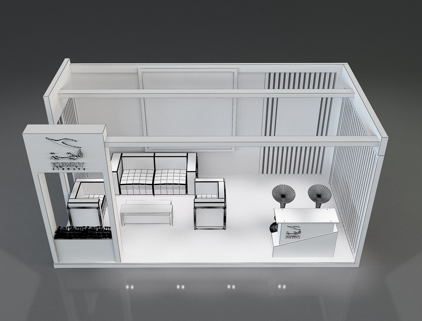 3D Model Booth Exhibition Stand C47 - TurboSquid 2163893