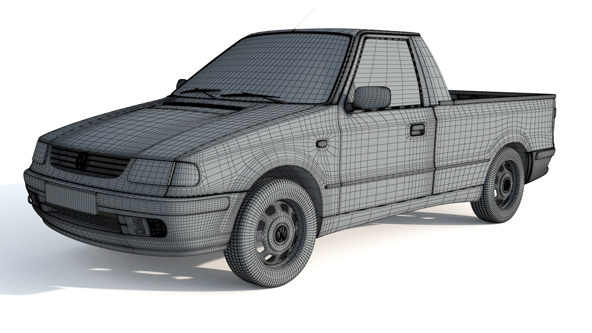 3D Model Volkswagen Caddy Pickup MK2 - TurboSquid 2421154