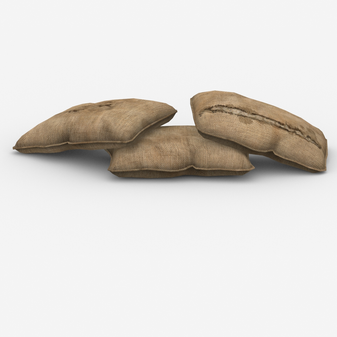 3d sand bags model