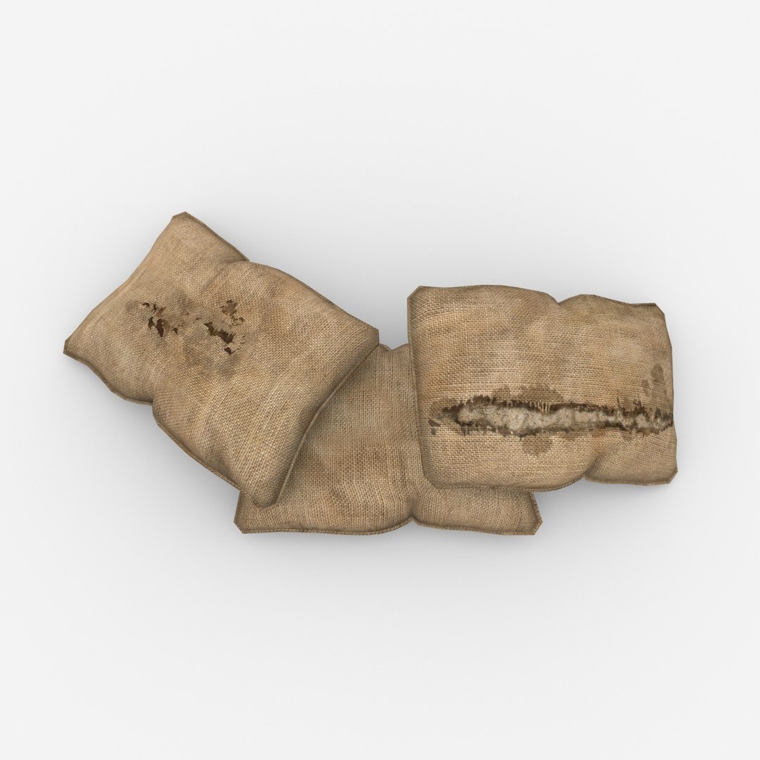 3d sand bags model