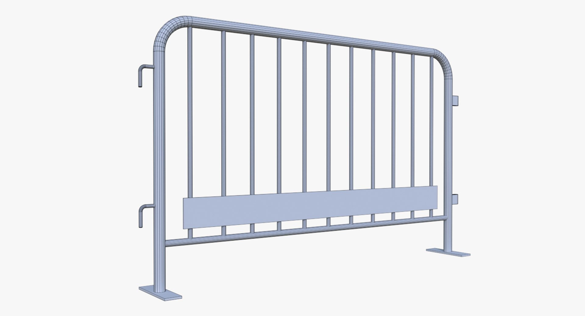 Crowd Barrier 3d Model