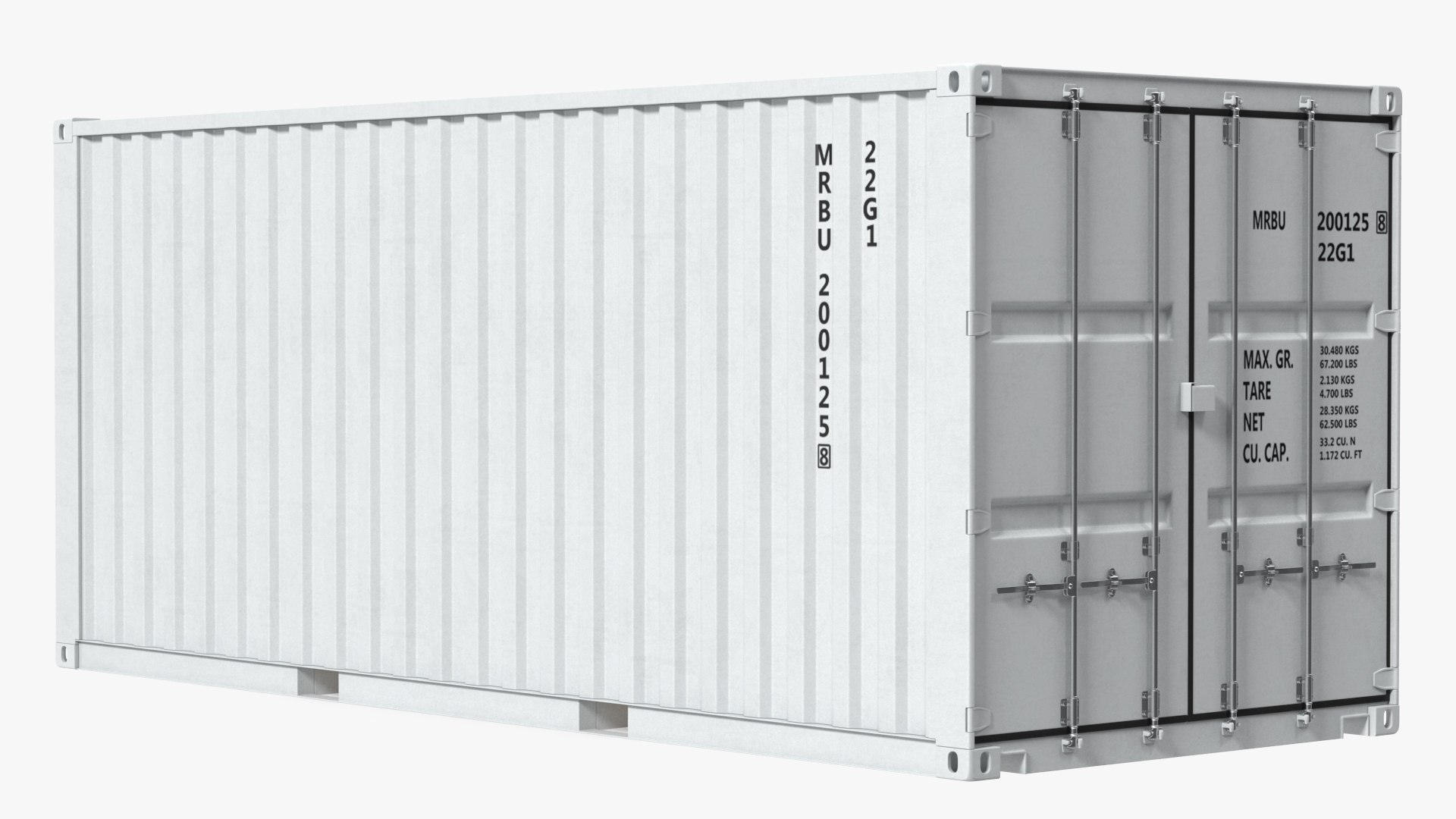 3d 20 Ft Iso Container Model