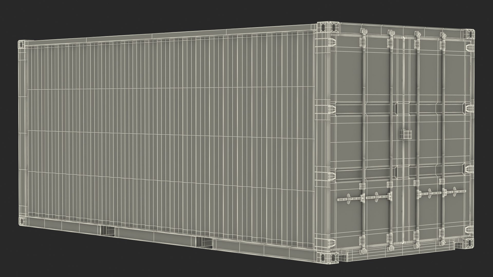 3d 20 ft iso container model