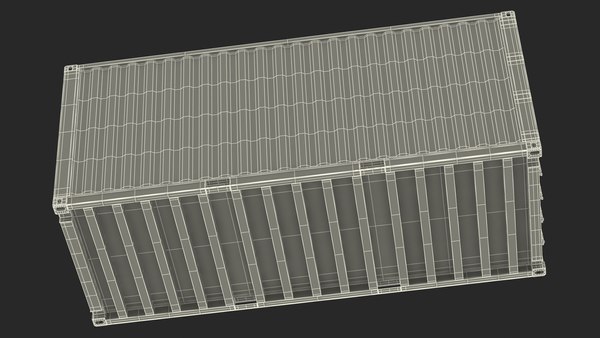 3d 20 ft iso container model