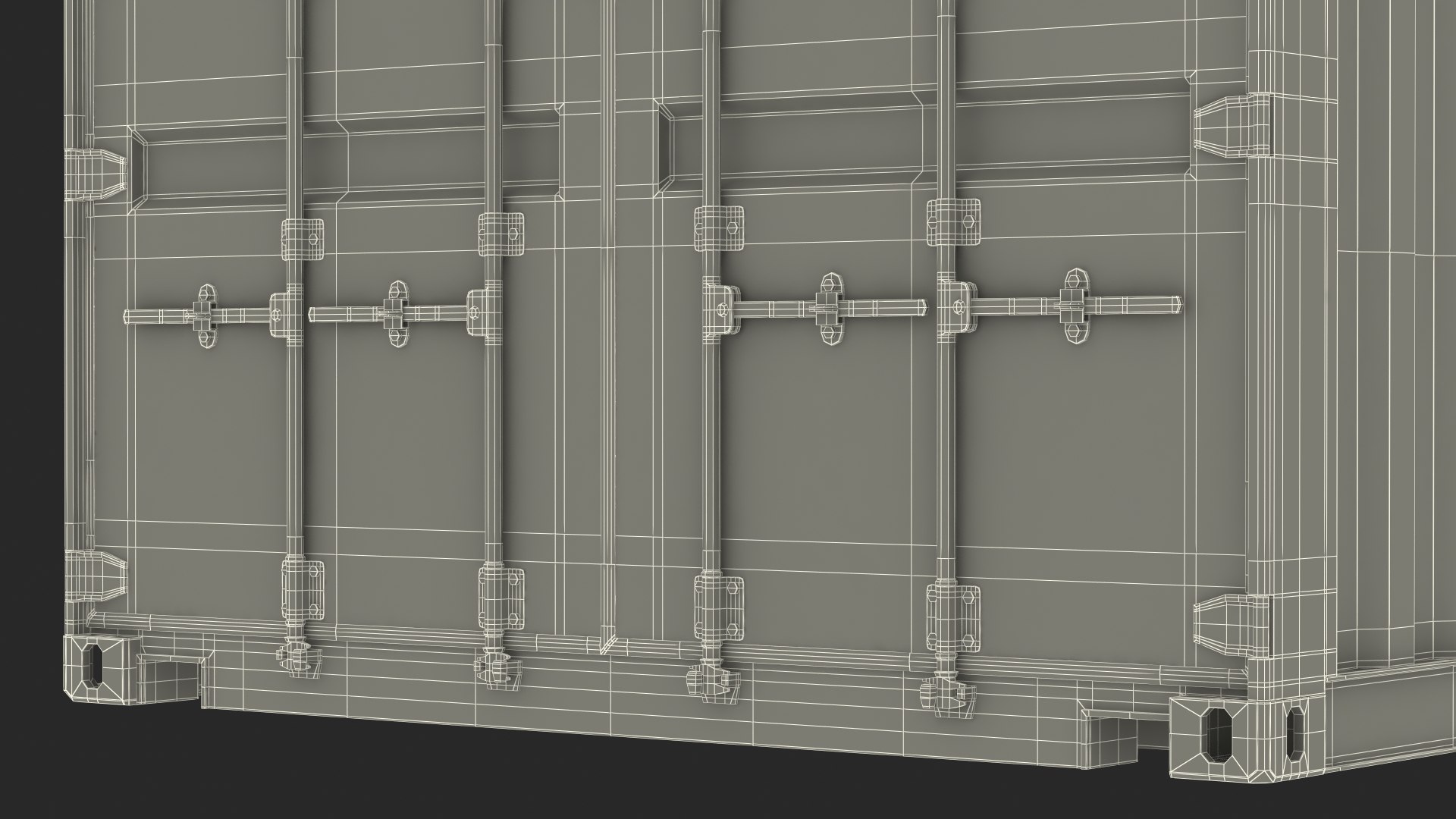3d 20 ft iso container model
