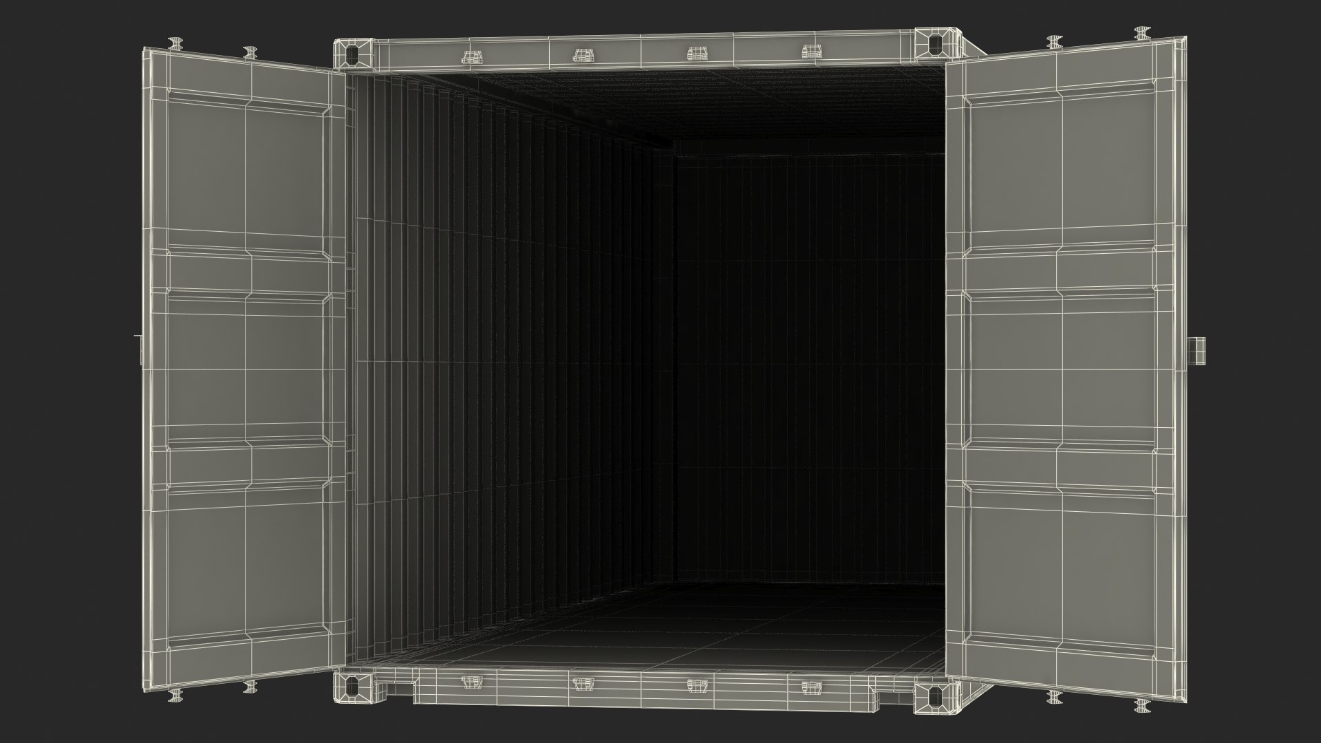 3d 20 ft iso container model