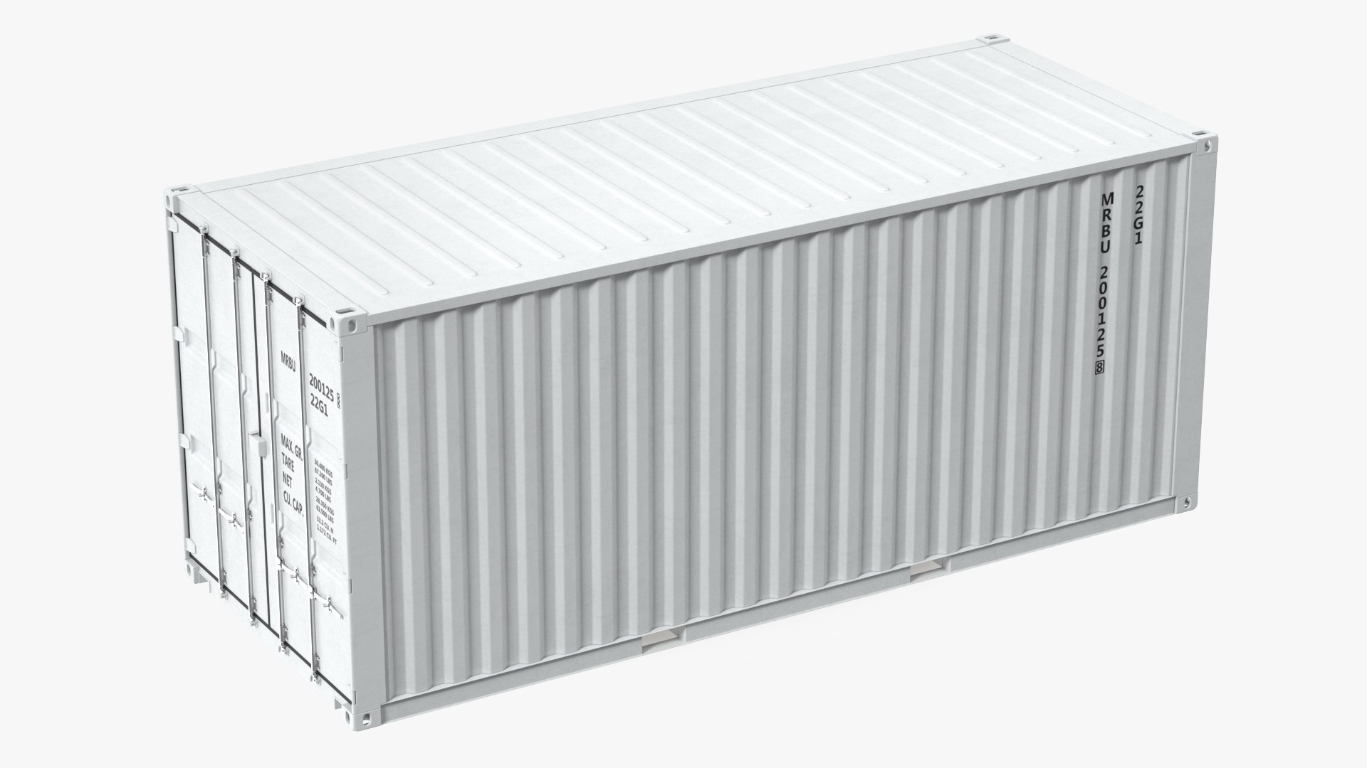 3d 20 ft iso container model