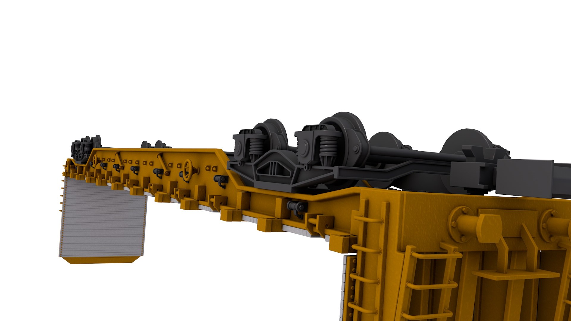 Bulkhead Flat Rail Car 3D - TurboSquid 1869730