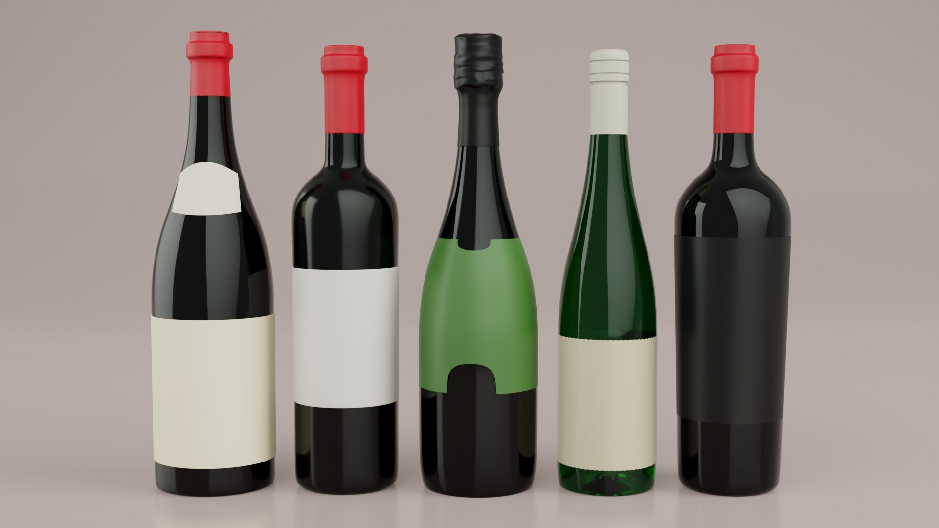 3D Wine Bottle Pack Model - TurboSquid 2069286