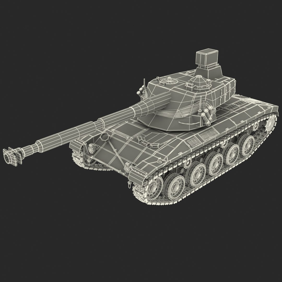 3d model austrian sk-105 light tank