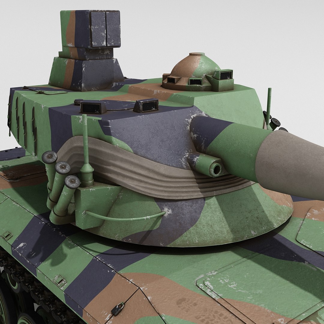 3d model austrian sk-105 light tank