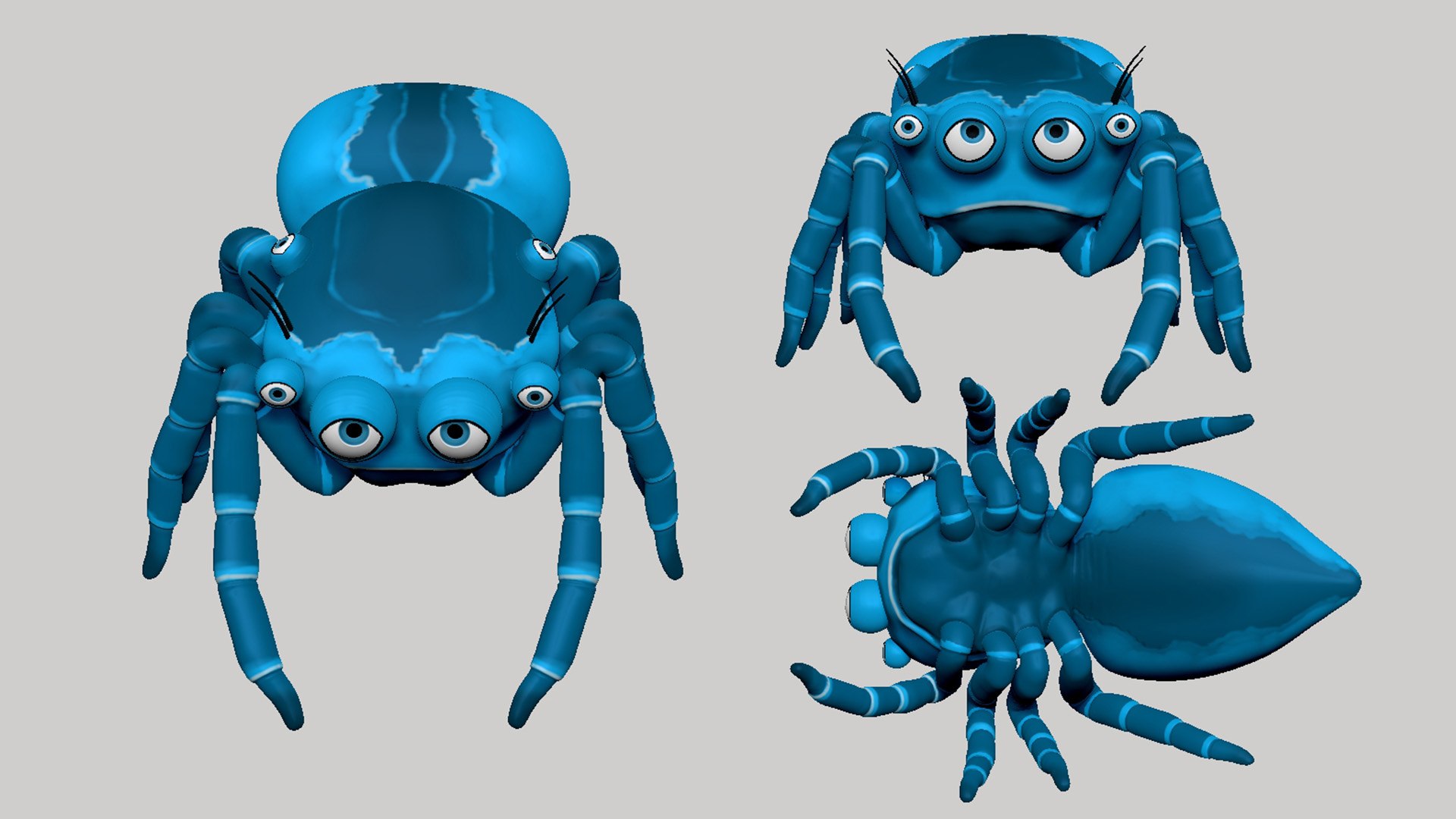 3D Model Jumpin Spider Stylized Cartoony - TurboSquid 2196538