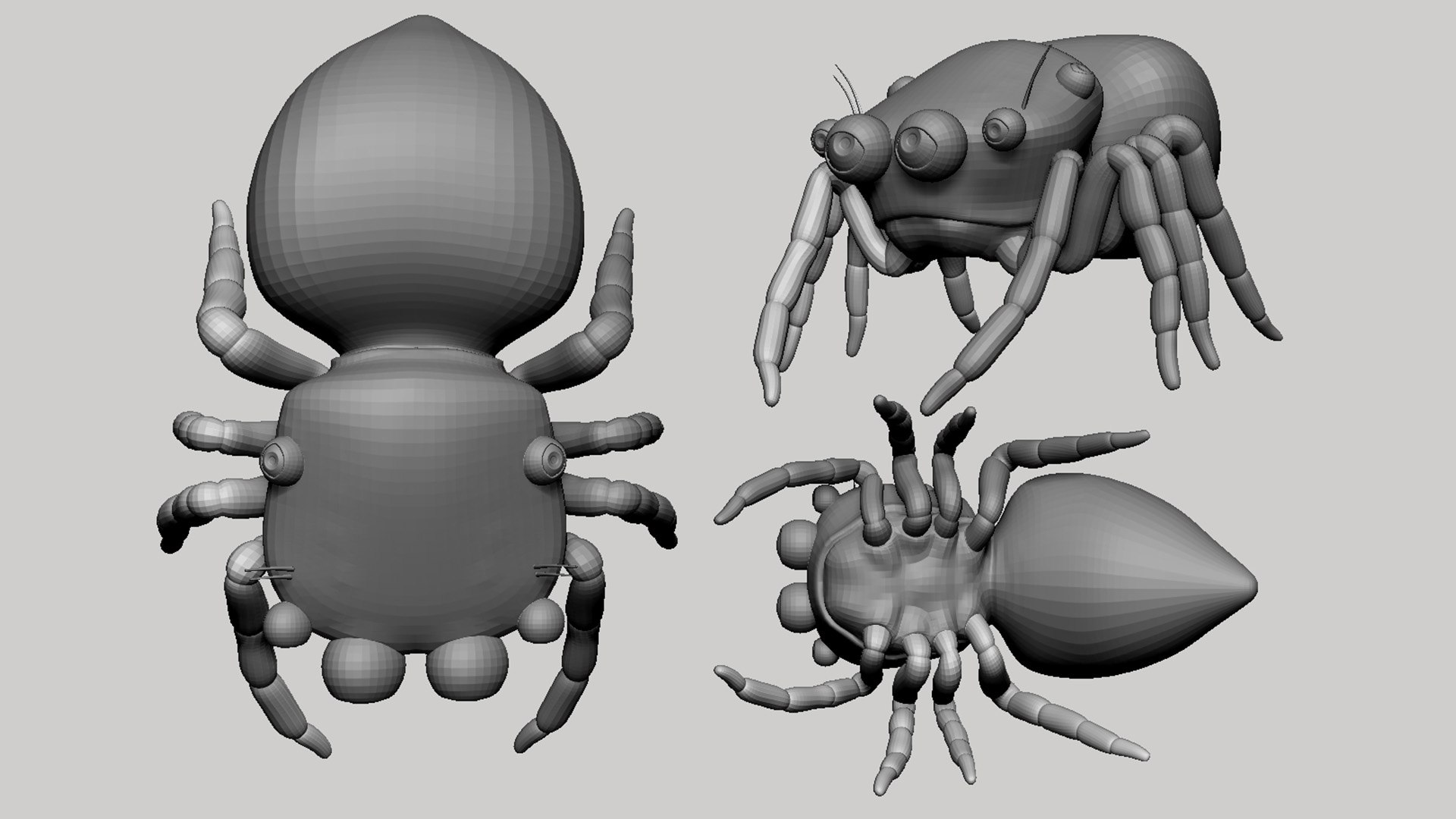 3D Model Jumpin Spider Stylized Cartoony - TurboSquid 2196538