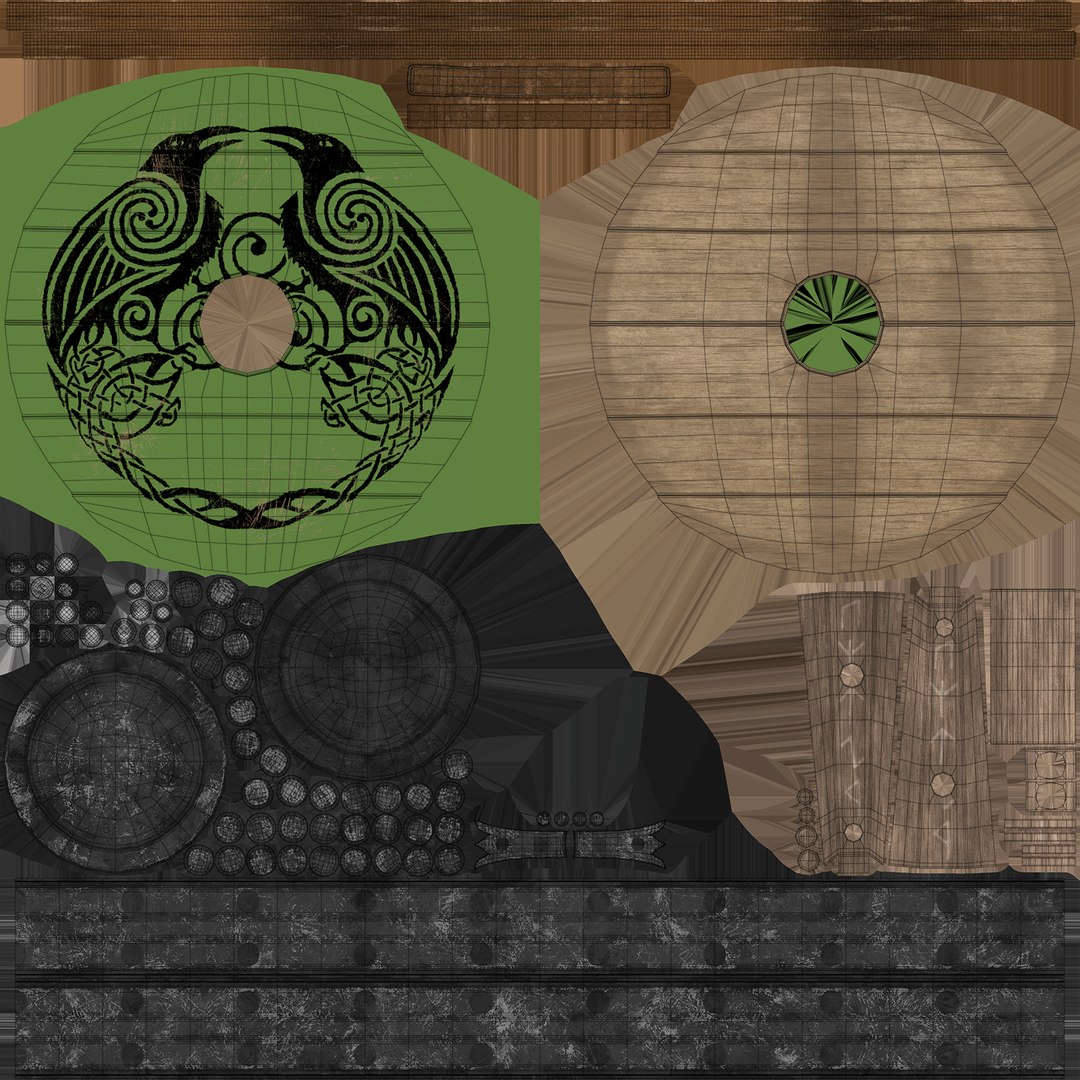 3D Model Viking Shield V2 Design 2 - TurboSquid 2285281
