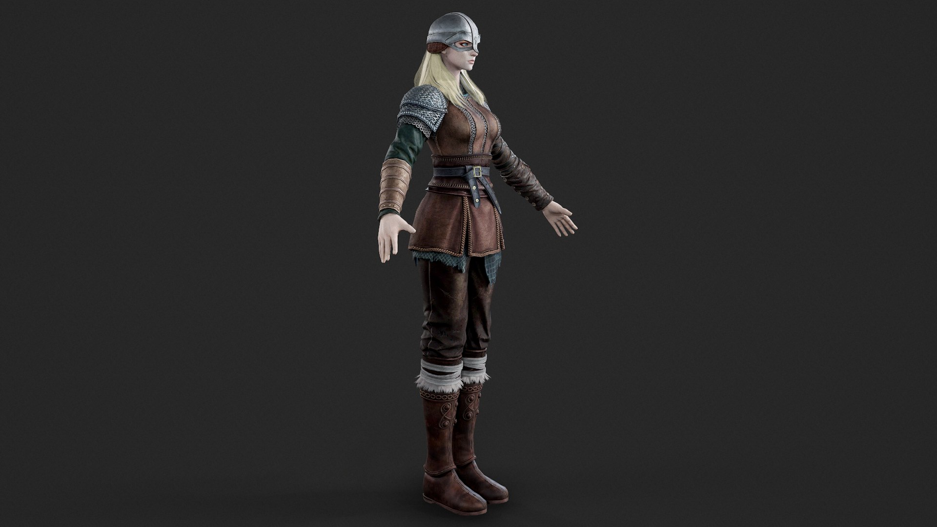 3D Model Viking Girl - TurboSquid 2145708