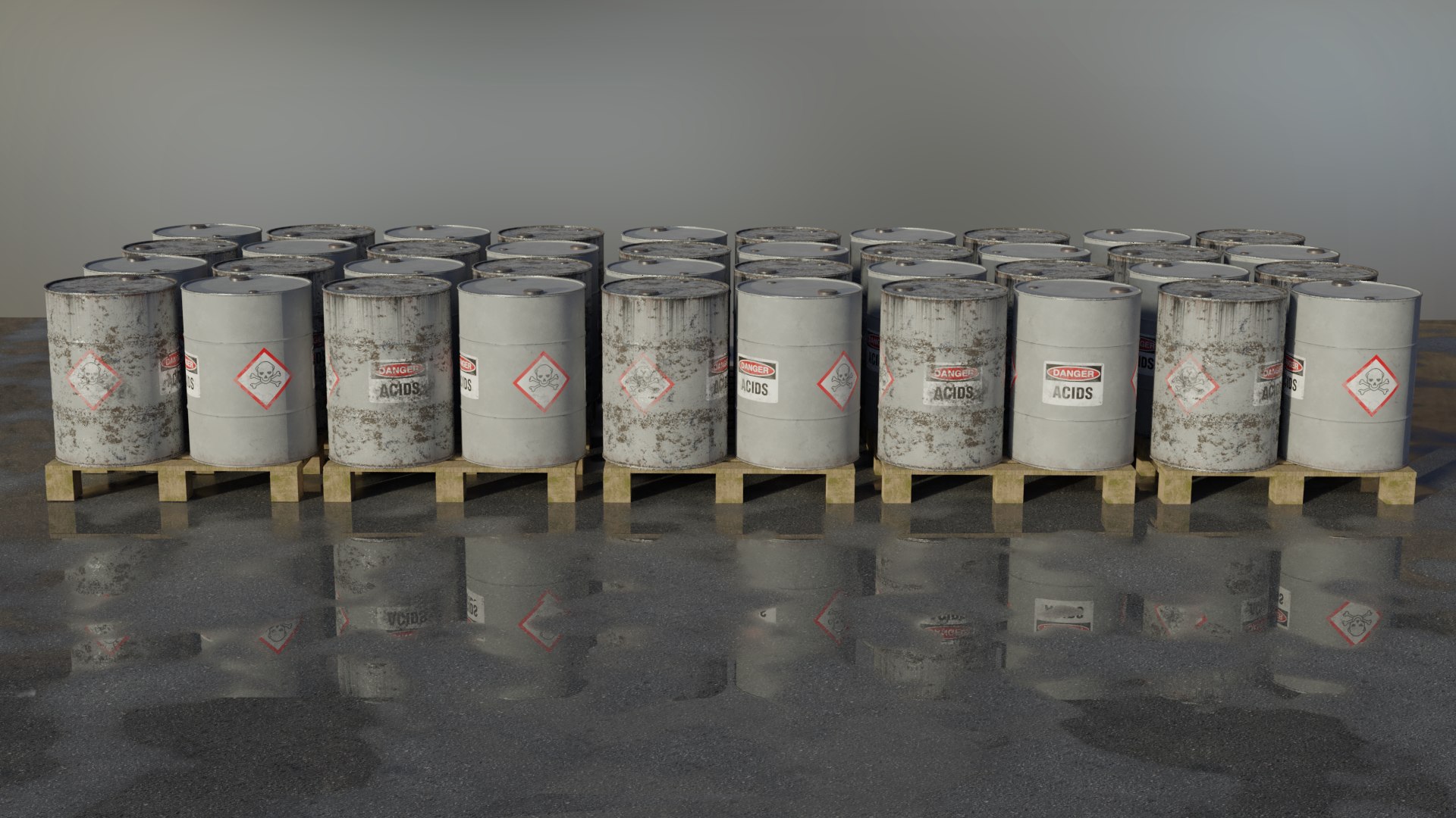 Industrial Oil Storage Drums - White 3D - TurboSquid 1806354
