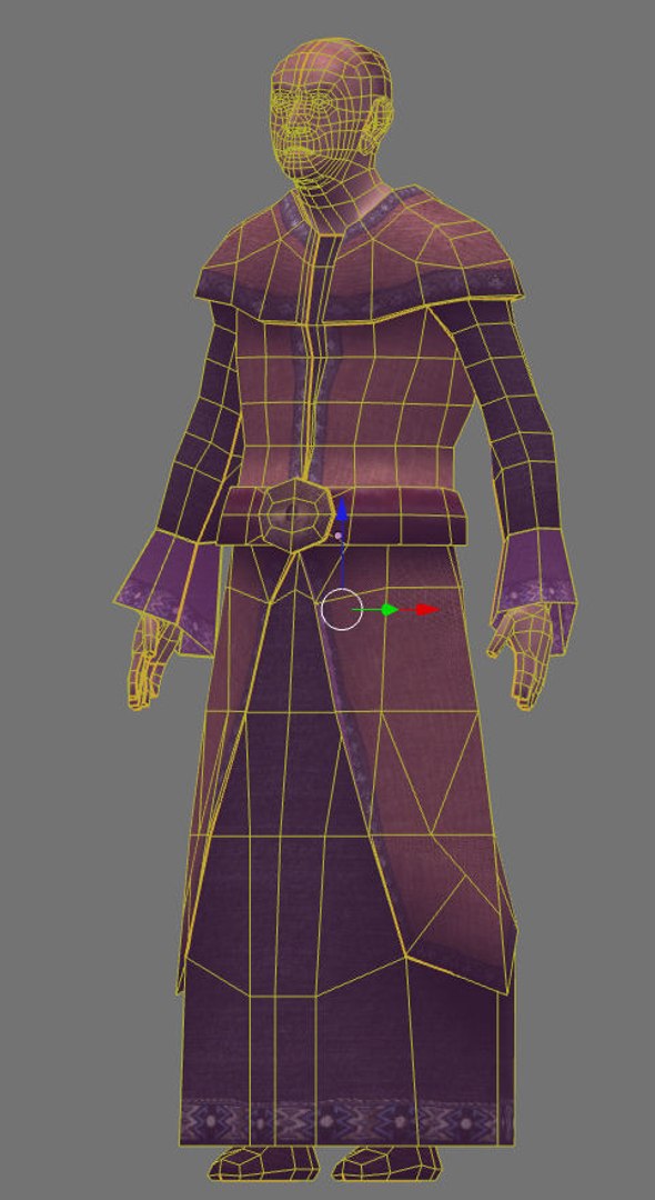 3d Monk Priest Wizard Model