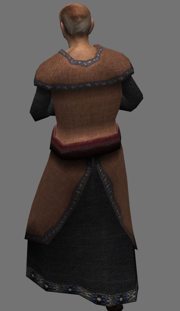 3d Monk Priest Wizard Model