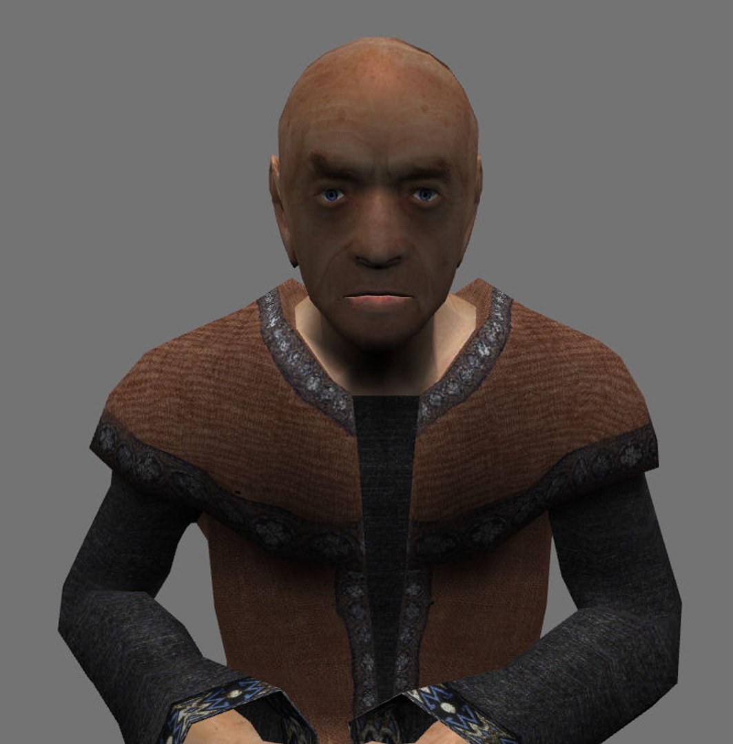 3d Monk Priest Wizard Model