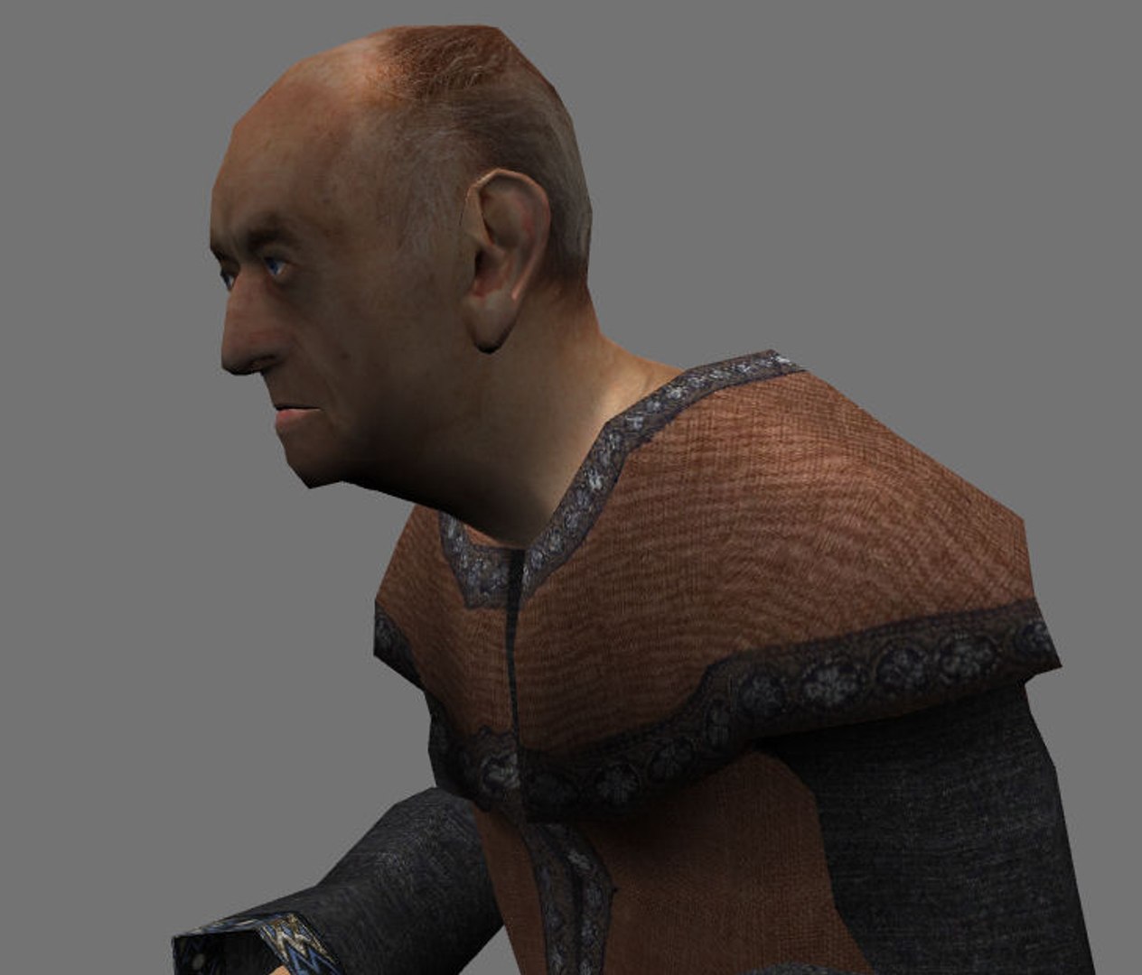 3d Monk Priest Wizard Model