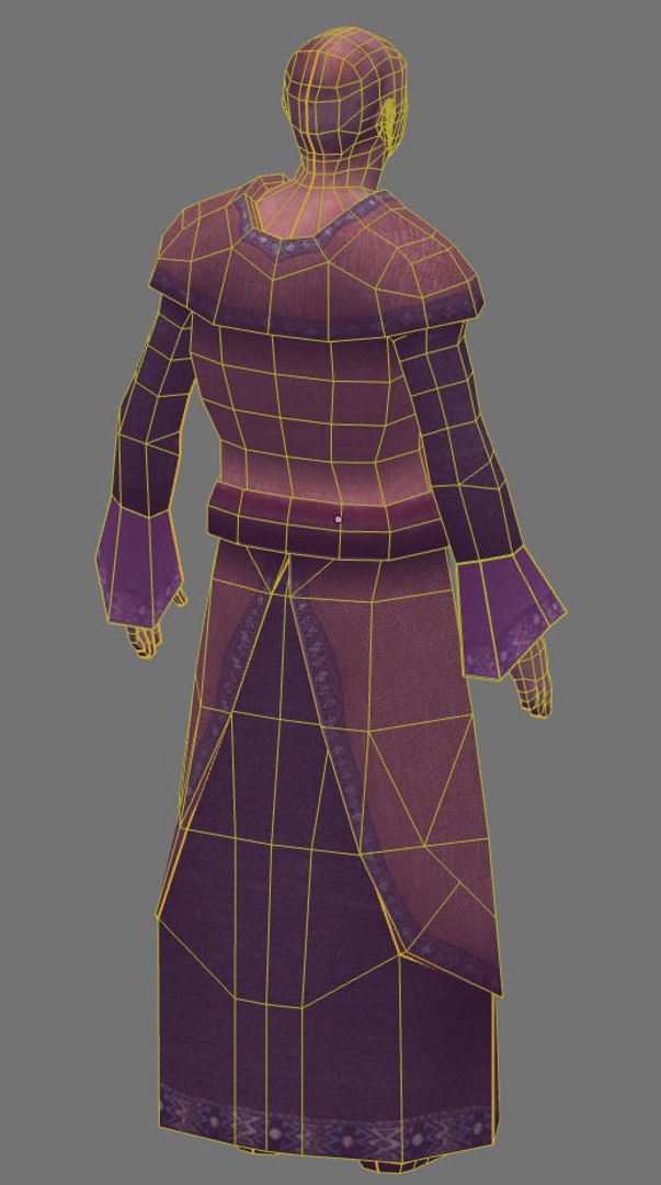 3d Monk Priest Wizard Model