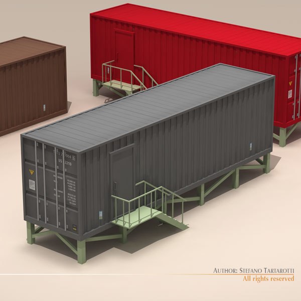 3d model container office