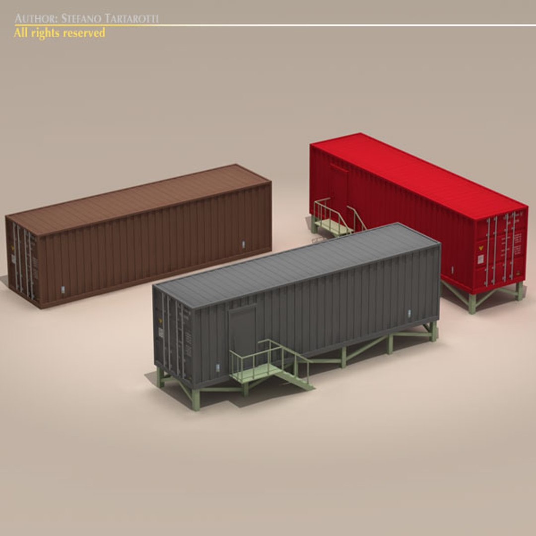 3d model container office
