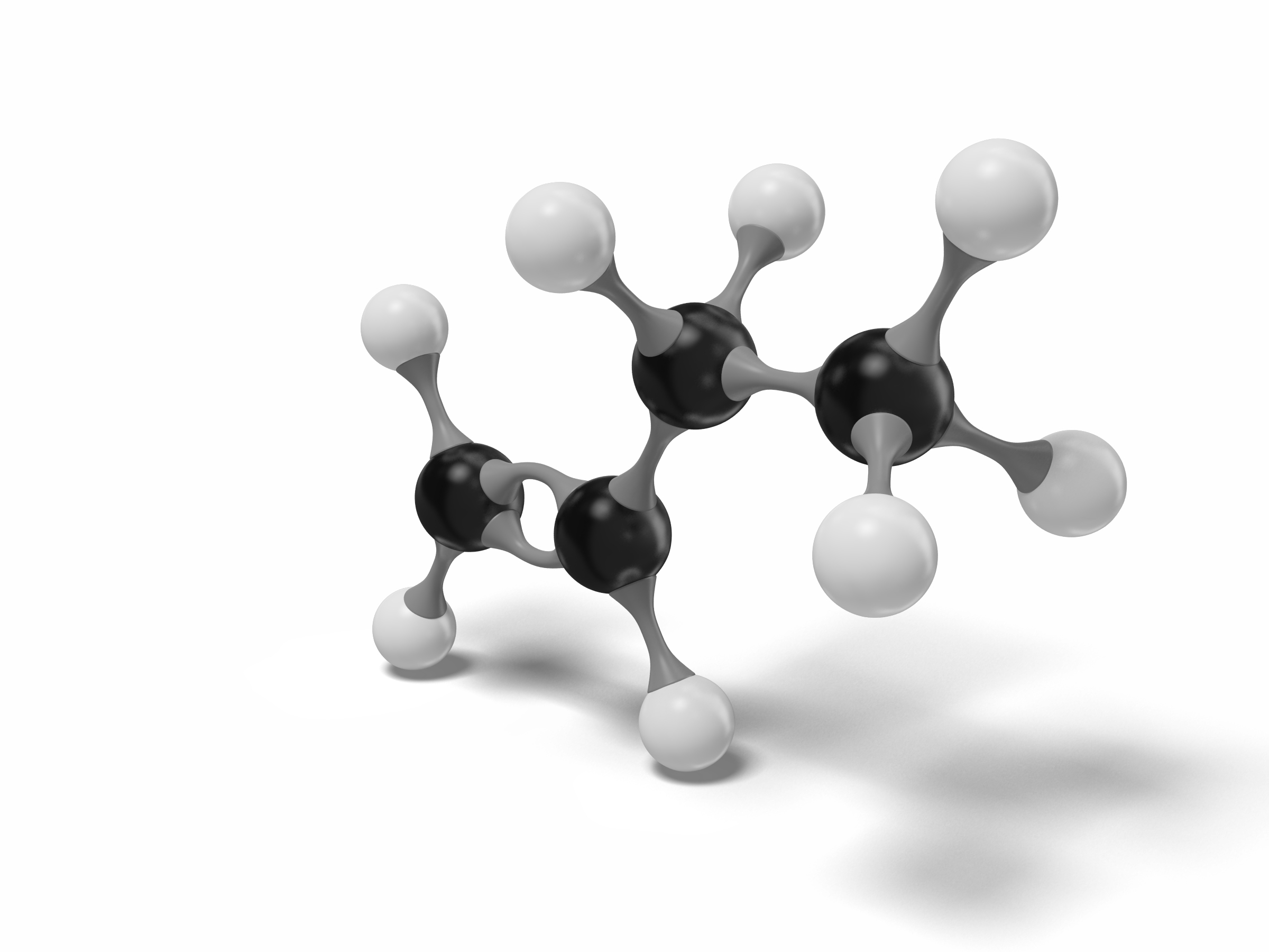 Butene molecule c4h8 modeled 3D - TurboSquid 1541335