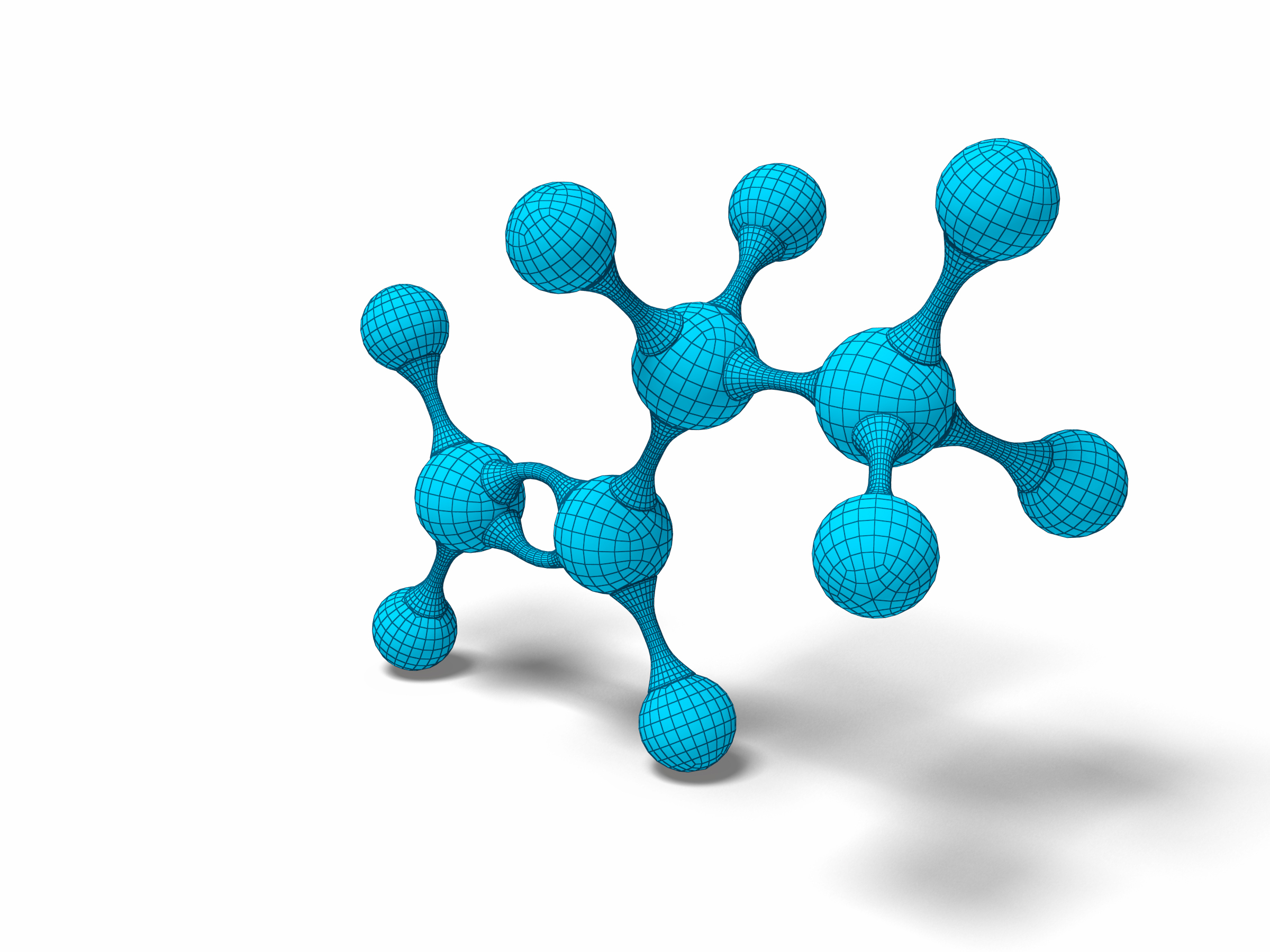 Butene molecule c4h8 modeled 3D - TurboSquid 1541335