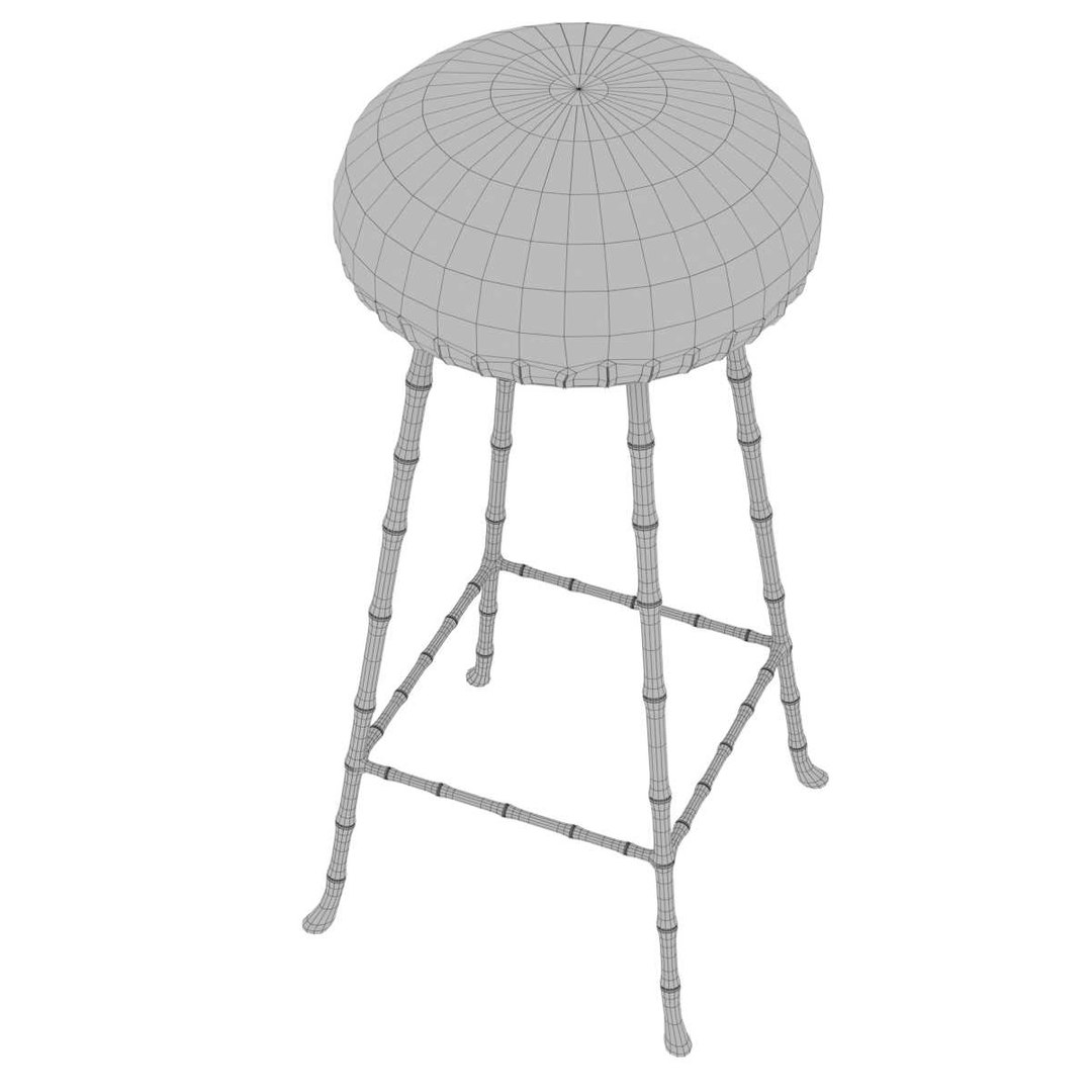 3D Rose Uniacke Upholstered Bar Stool - TurboSquid 1666054