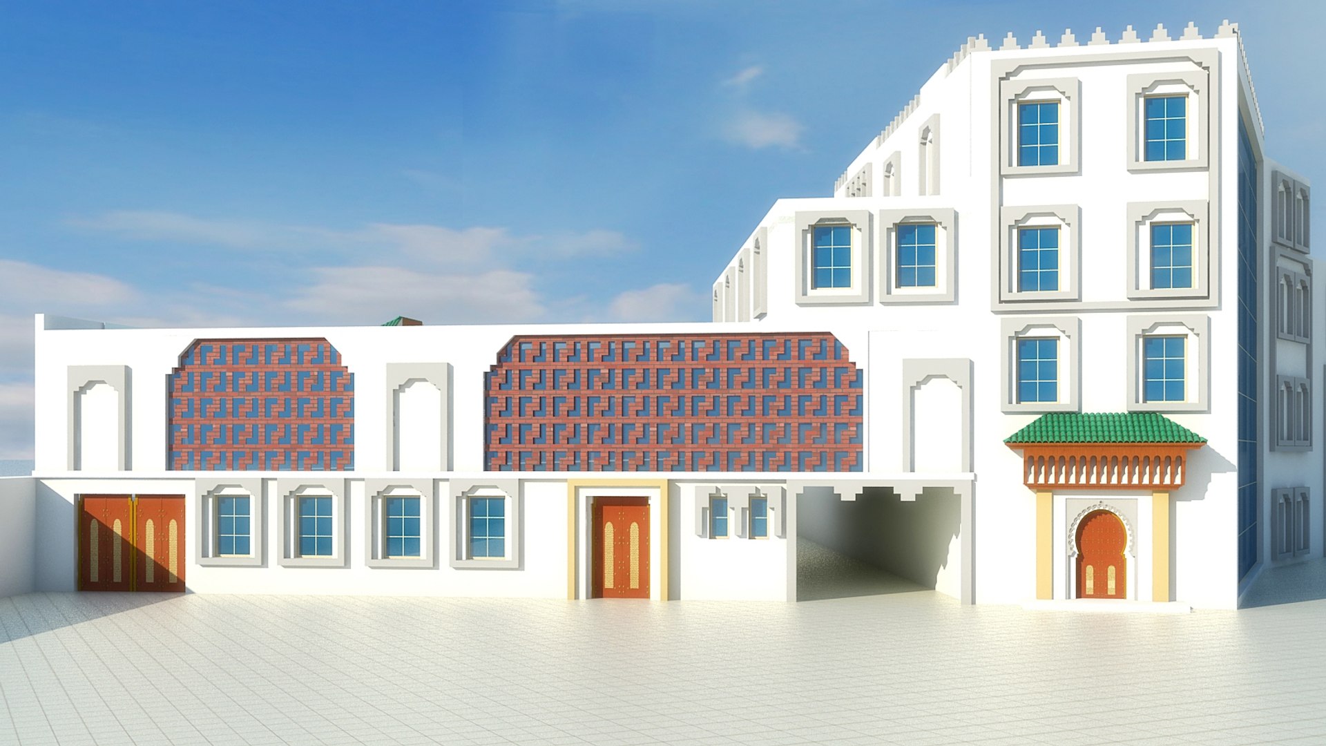 Model Arabic Building