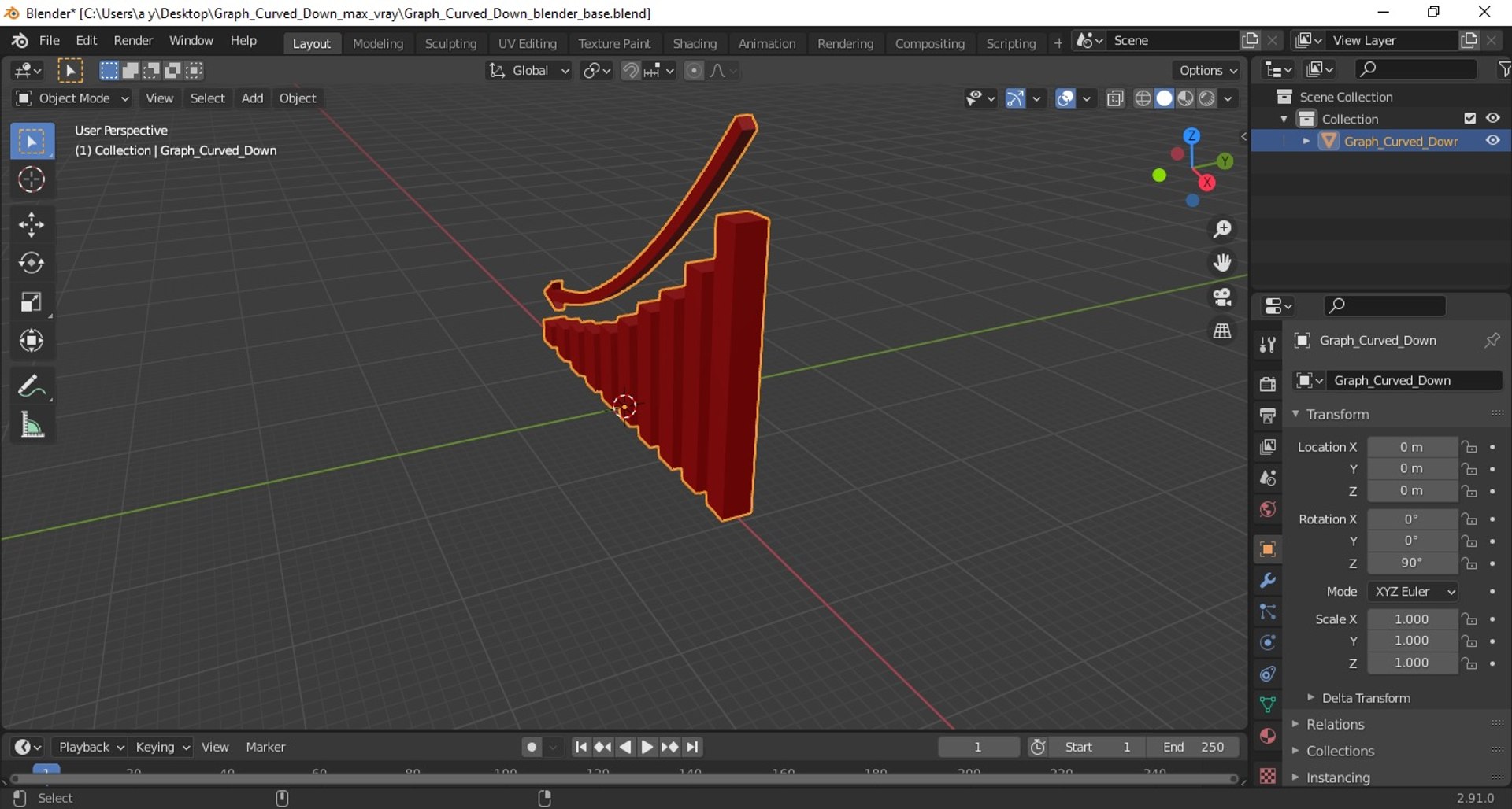 3D model graph curved - TurboSquid 1702769