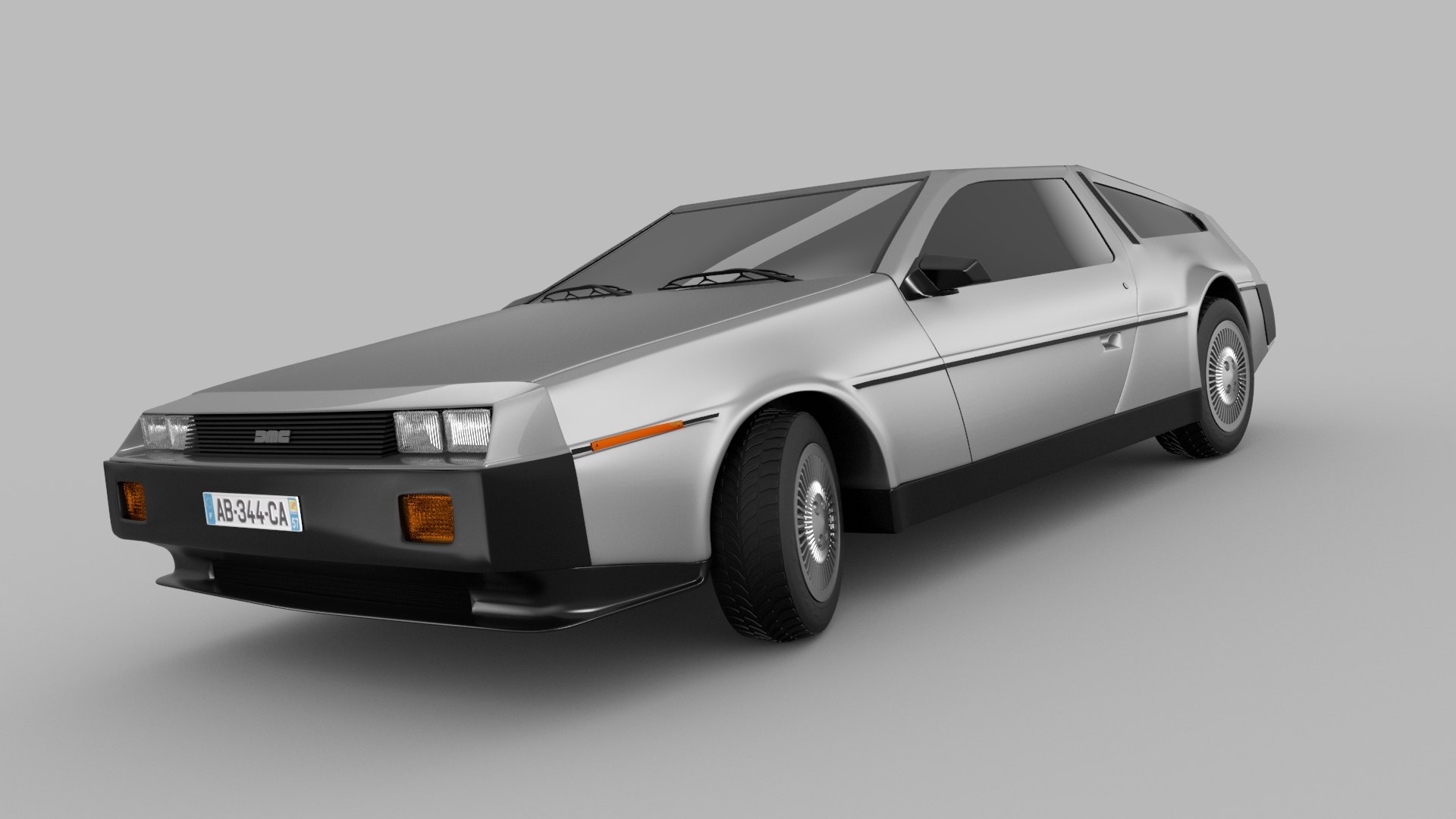 3d Model Delorean Dmc Car