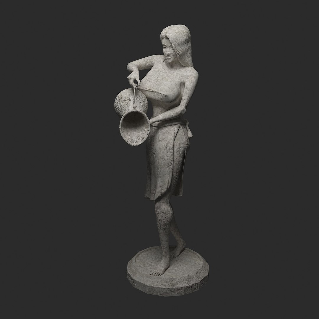 3D Aquarius Zodiac Statue 3D - TurboSquid 1907791