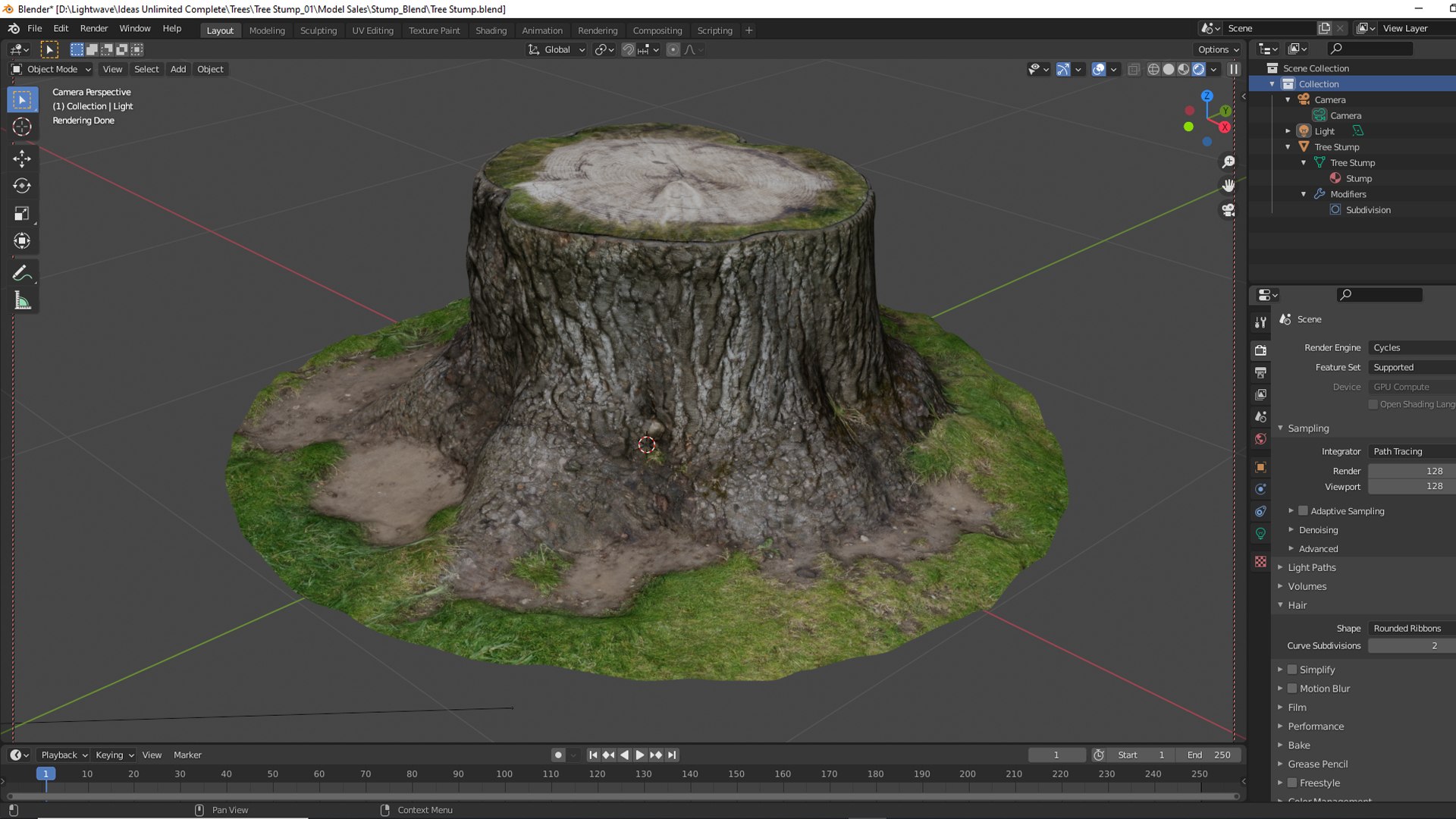 Free tree stump 3D model - TurboSquid 1415451
