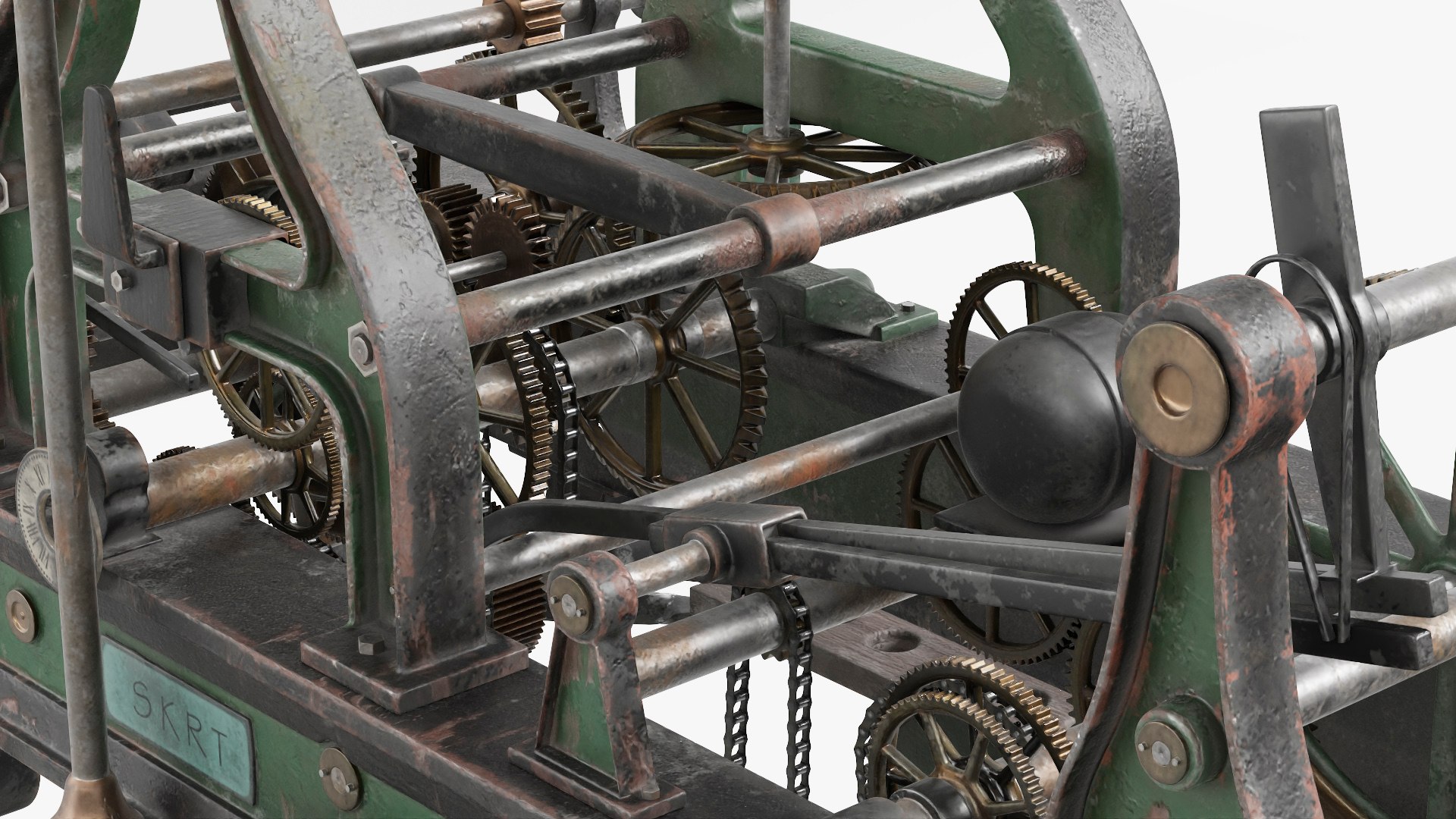 Large Dial Turret Clock Mechanism Used 3D - TurboSquid 2397047