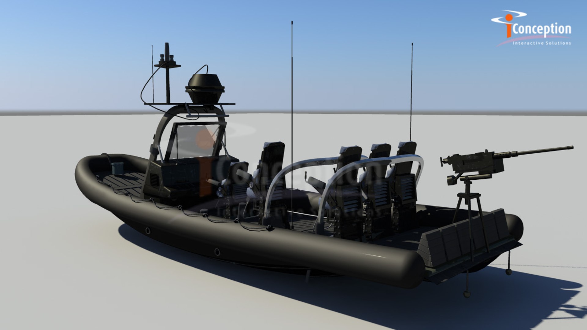 Commando Boat 3d Model