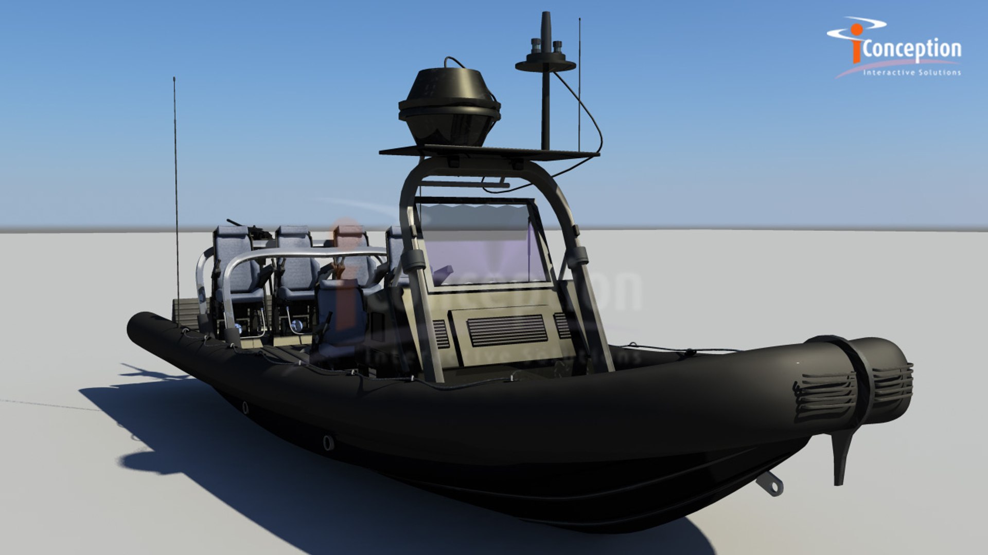Commando Boat 3d Model