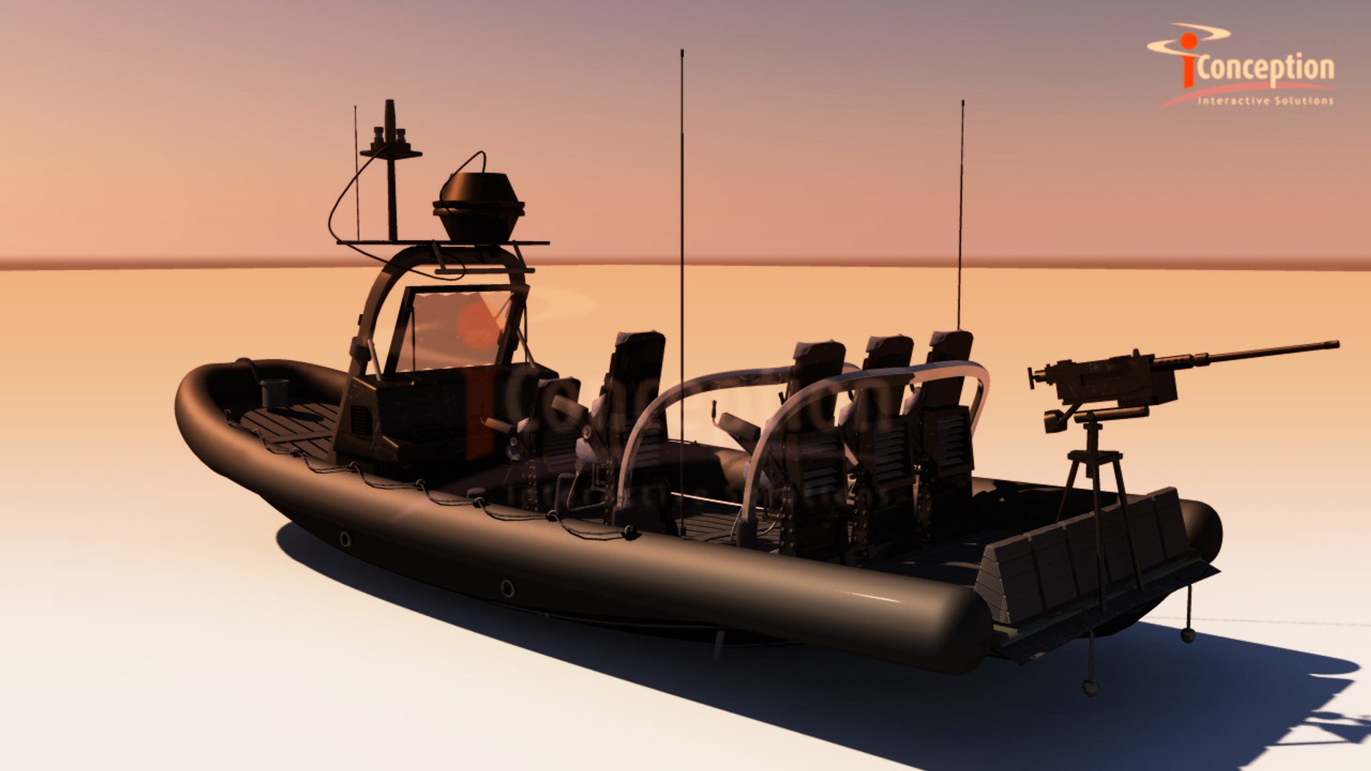 Commando Boat 3d Model