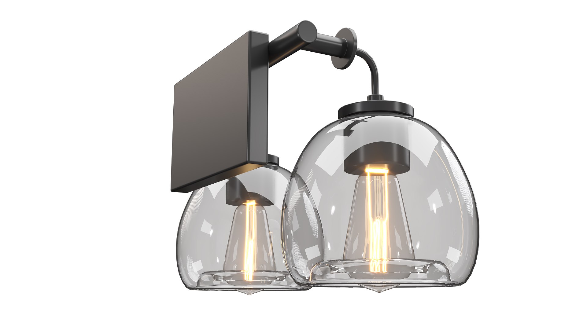 3D Caisson 2-Light Bathroom Vanity Wall Light - TurboSquid 2292123
