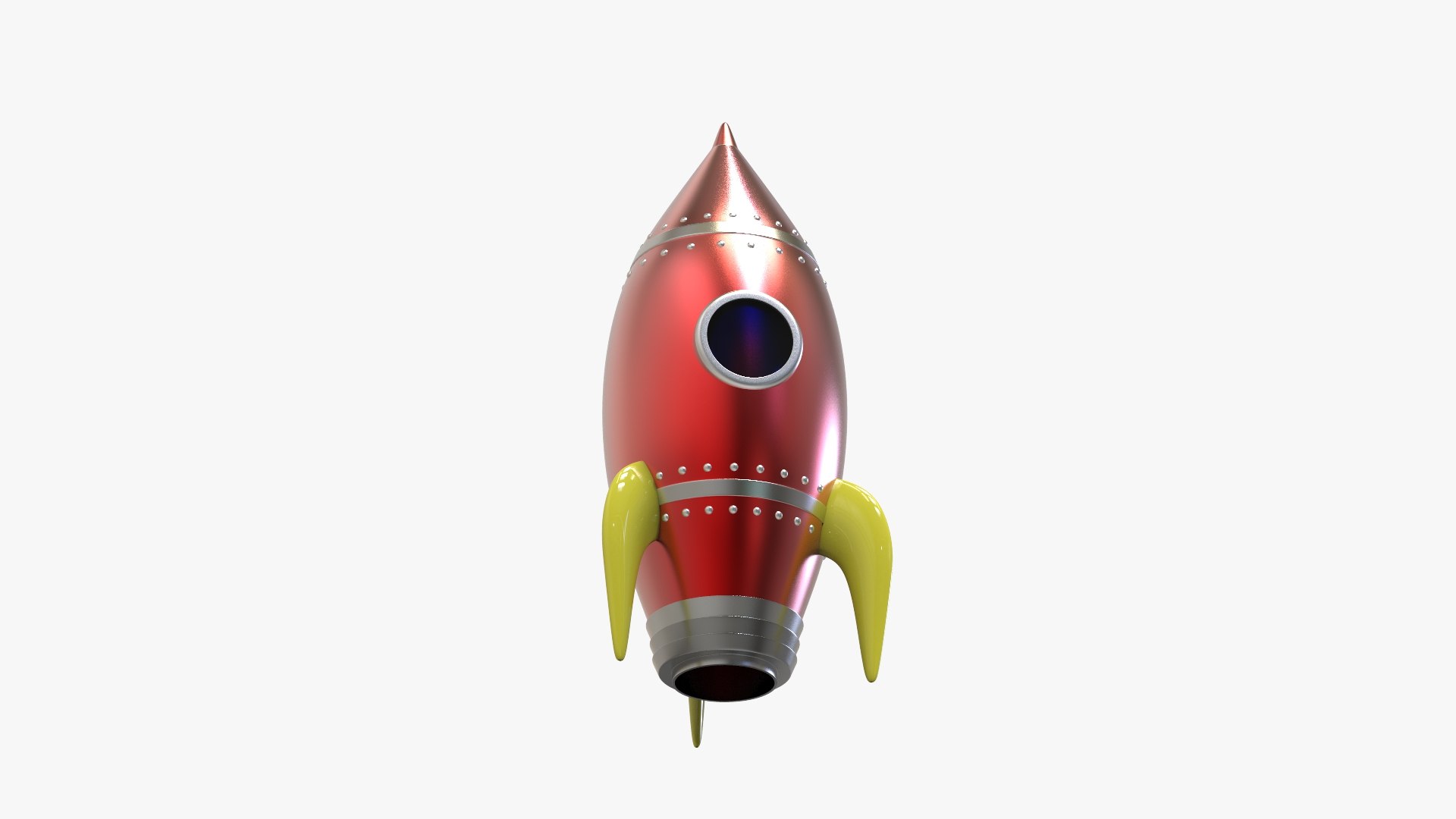 Cartoon Rocket 3D Model - TurboSquid 1918063