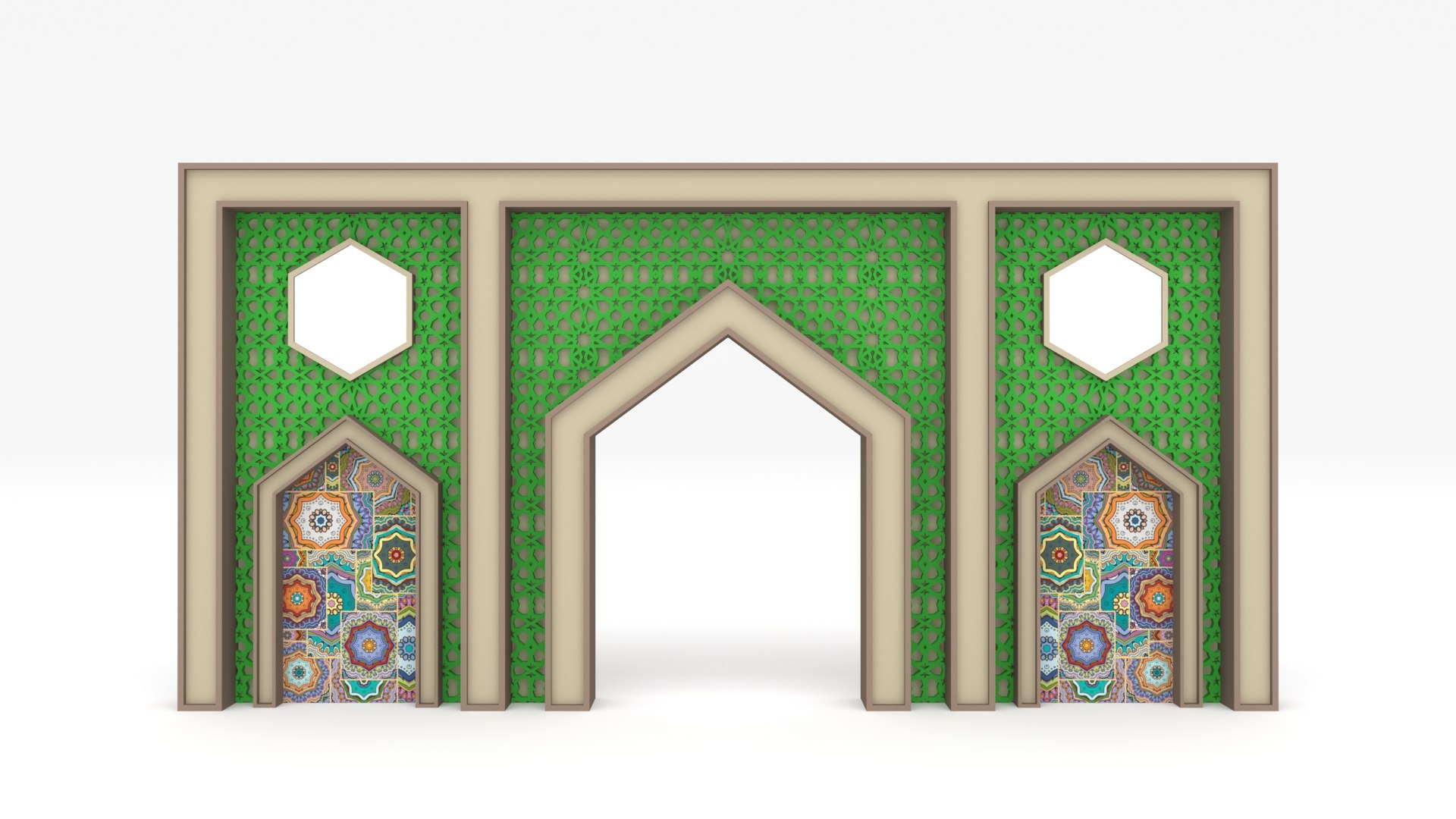 Islamic Decoration Exhibition 3D Model - TurboSquid 1665526