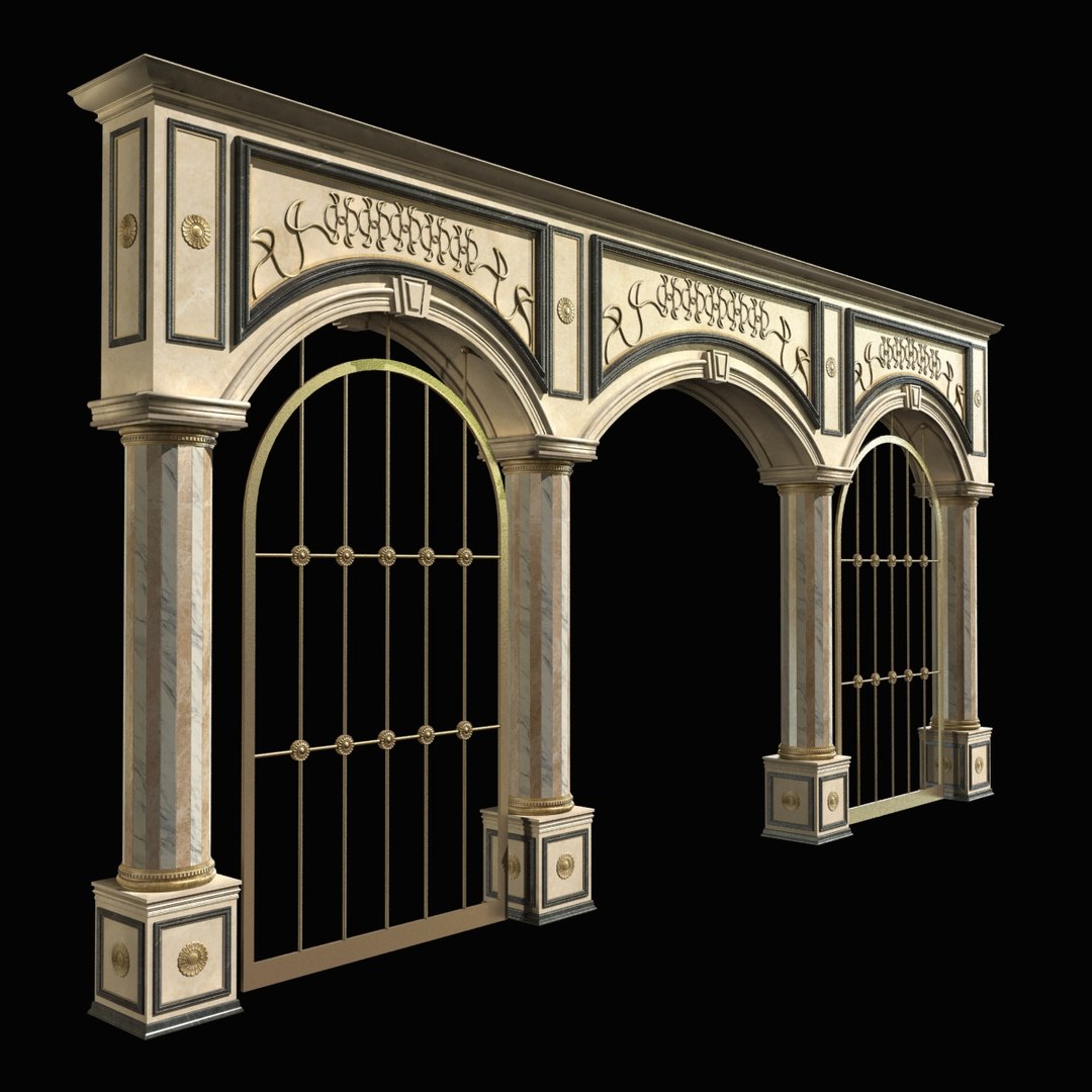 Collonade Colonnade Columns Obj