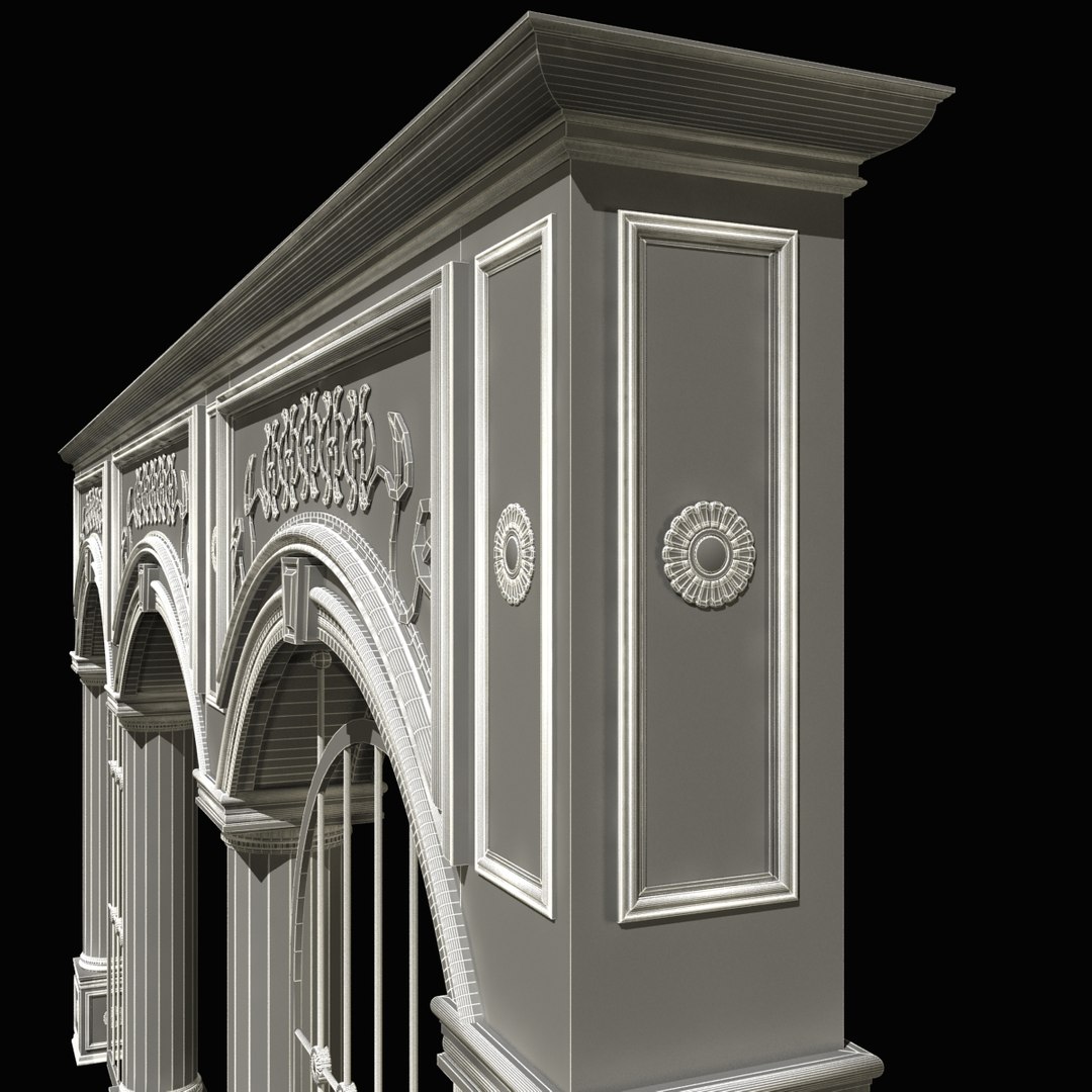 Collonade Colonnade Columns Obj